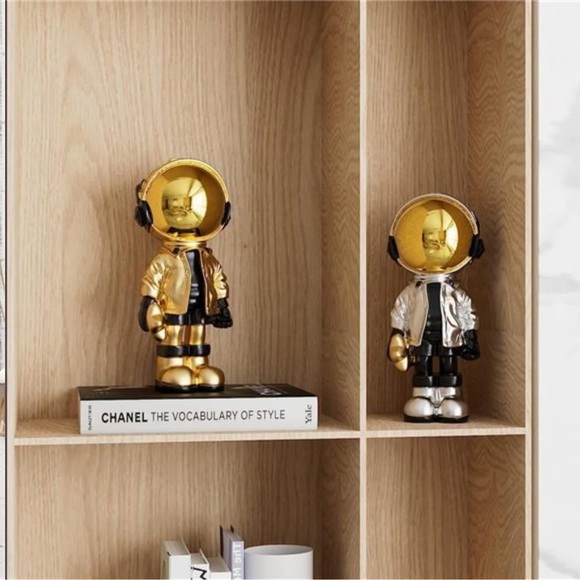 Art | Astronaut Statues Spaceman Sculpture Polyresin Gold Figurine ...